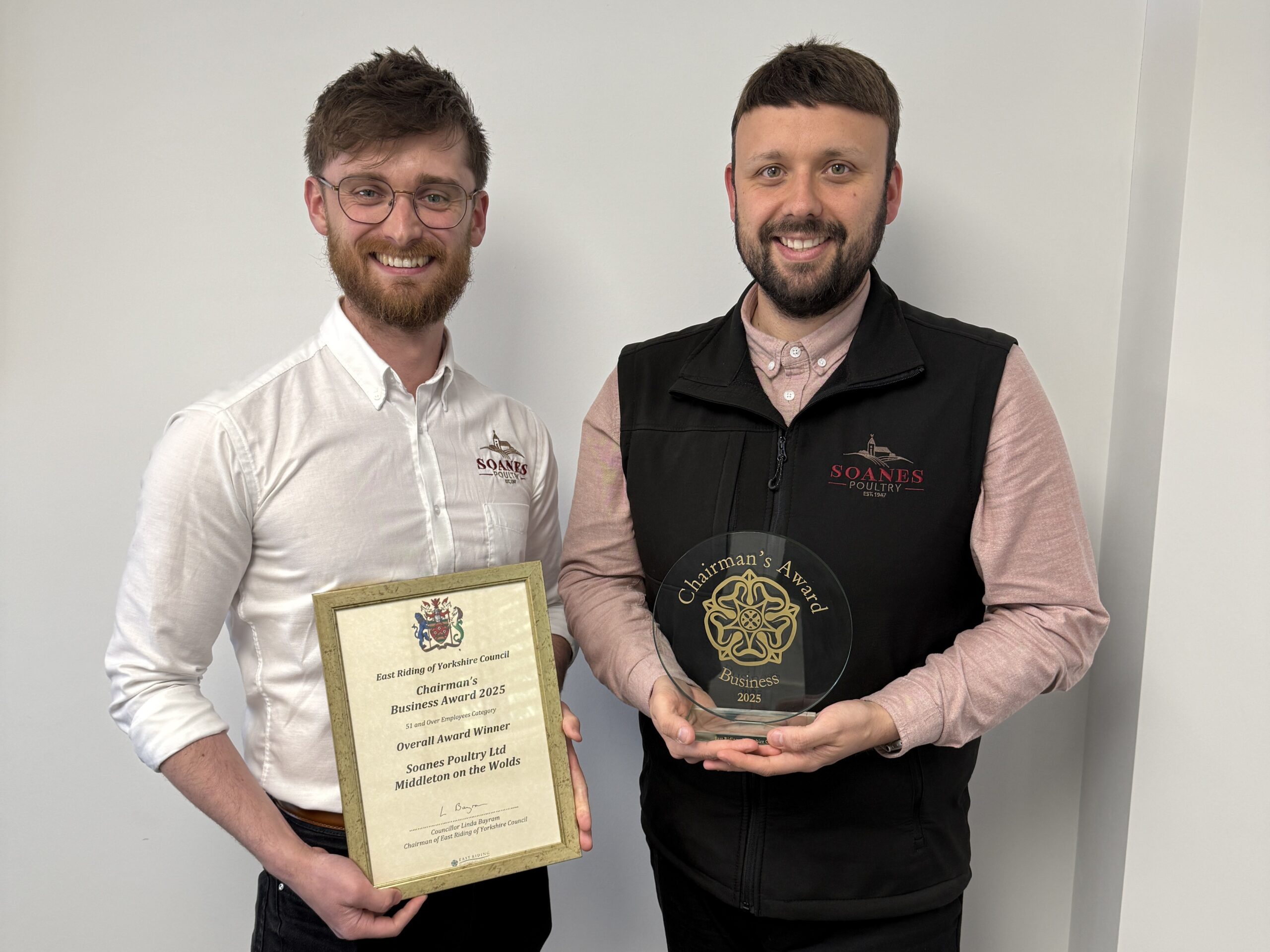 We're the proud winners of a Chairman's Award! - Soanes Poultry